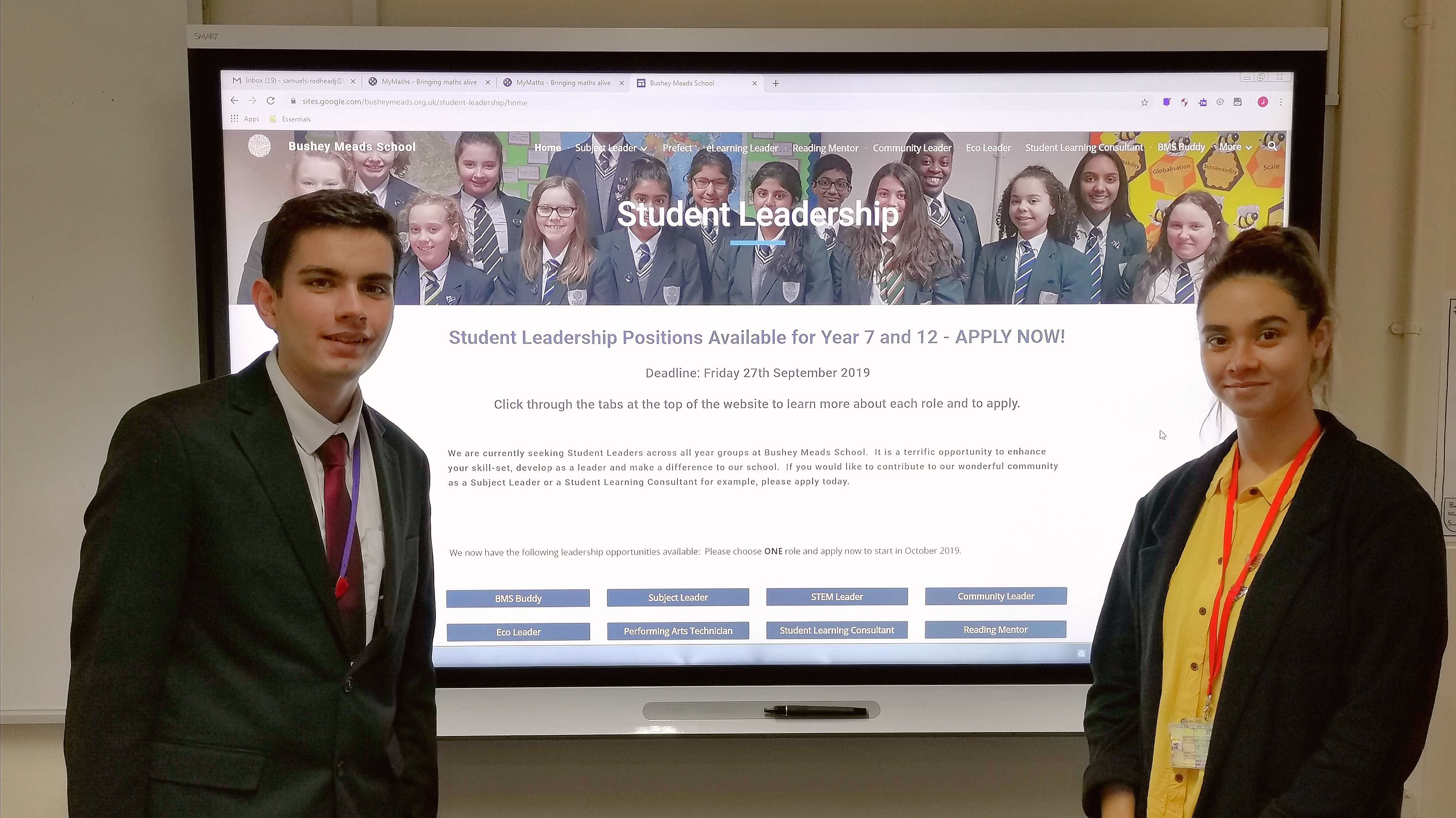 BMS News - Exemplary Student Leadership putting Bushey Meads on the ...